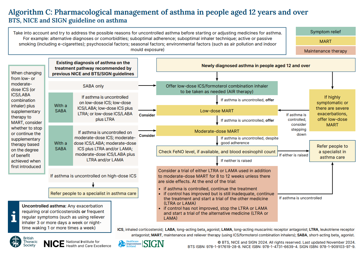 Managing asthma in people aged 12 years and above | Asthma + Lung UK